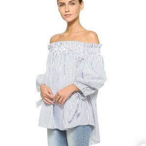 Caroline Constas | Tops | New Caroline Constas Lou Off Shoulder Smocked ...